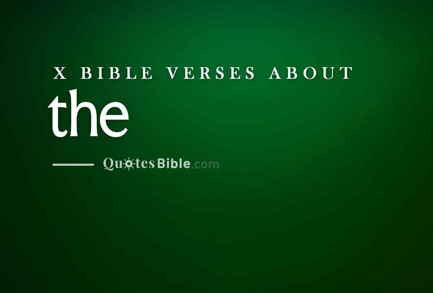The Bible Verses — The Power Of The In Bible Verses