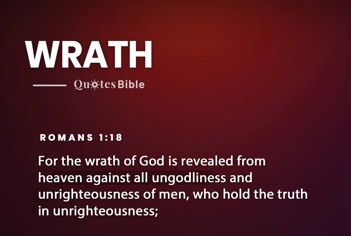 Wrath Verses From The Bible Unleashing The Power Within Finding